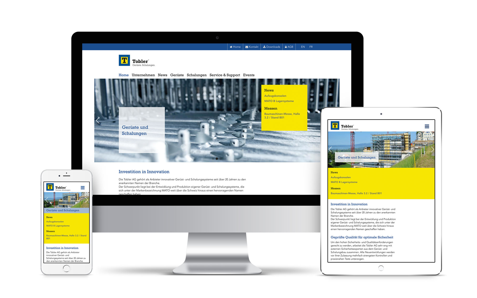 Tobler AG: Webauftritt | CREATIVE MINDS Werbeagentur GmbH